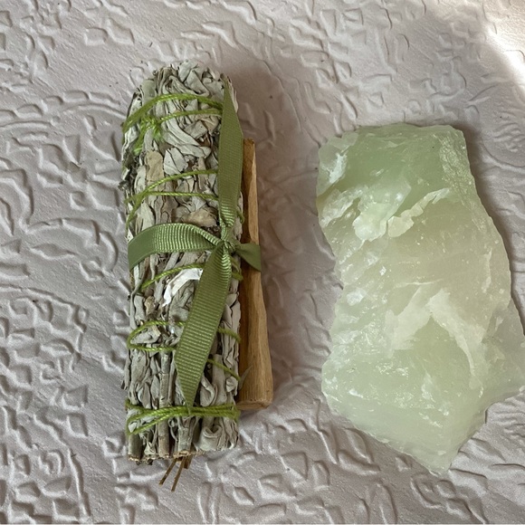 Other | Green Calcite Smudge Stick Set | Poshmark